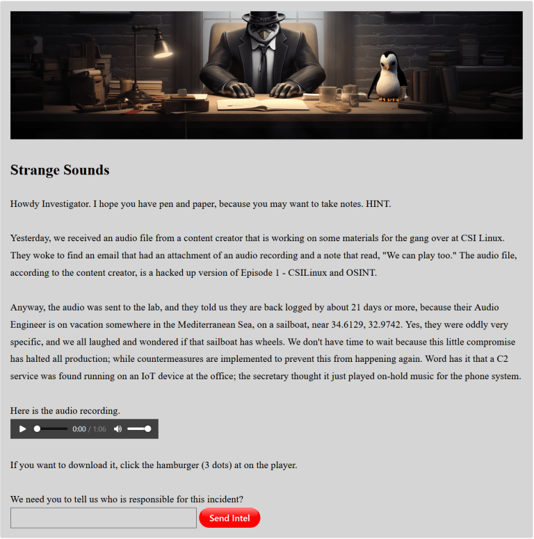 Shaking the Cobwebs CTF Part One – Audio Analysis – The eDiscovery Channel